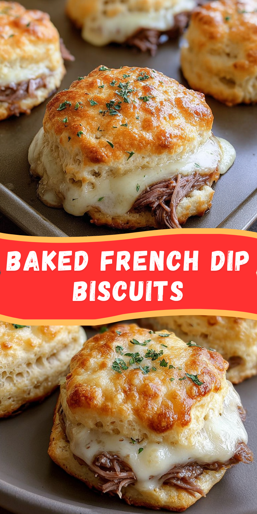 Baked French Dip Biscuits