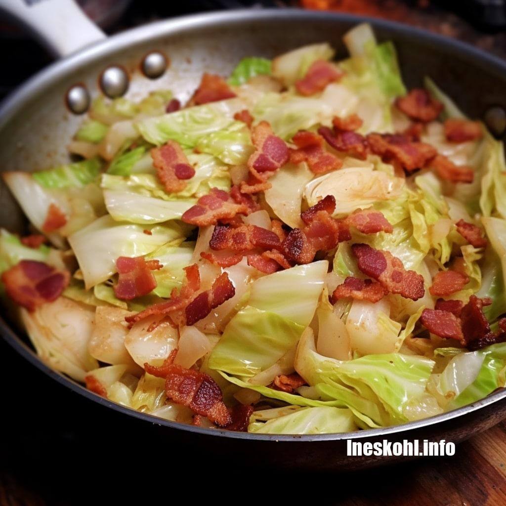 Fried Cabbage with Bacon | InesKohl Kitchen